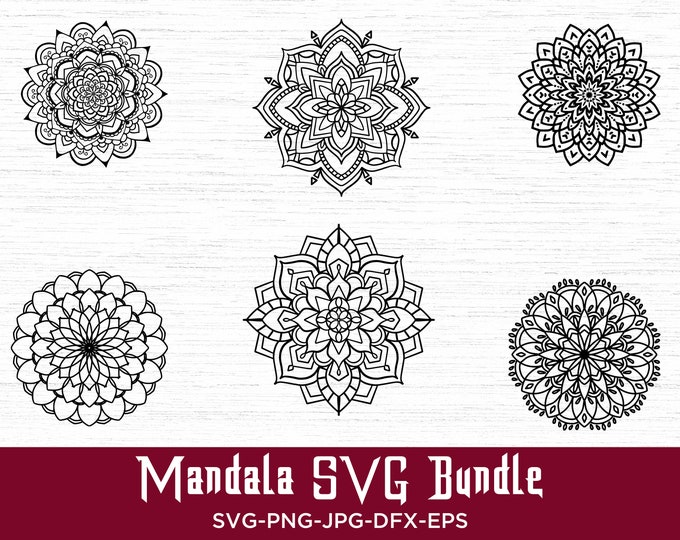 Mandala-Svg Png Pdf Ai Dxf Datei-Download - Etsy.de