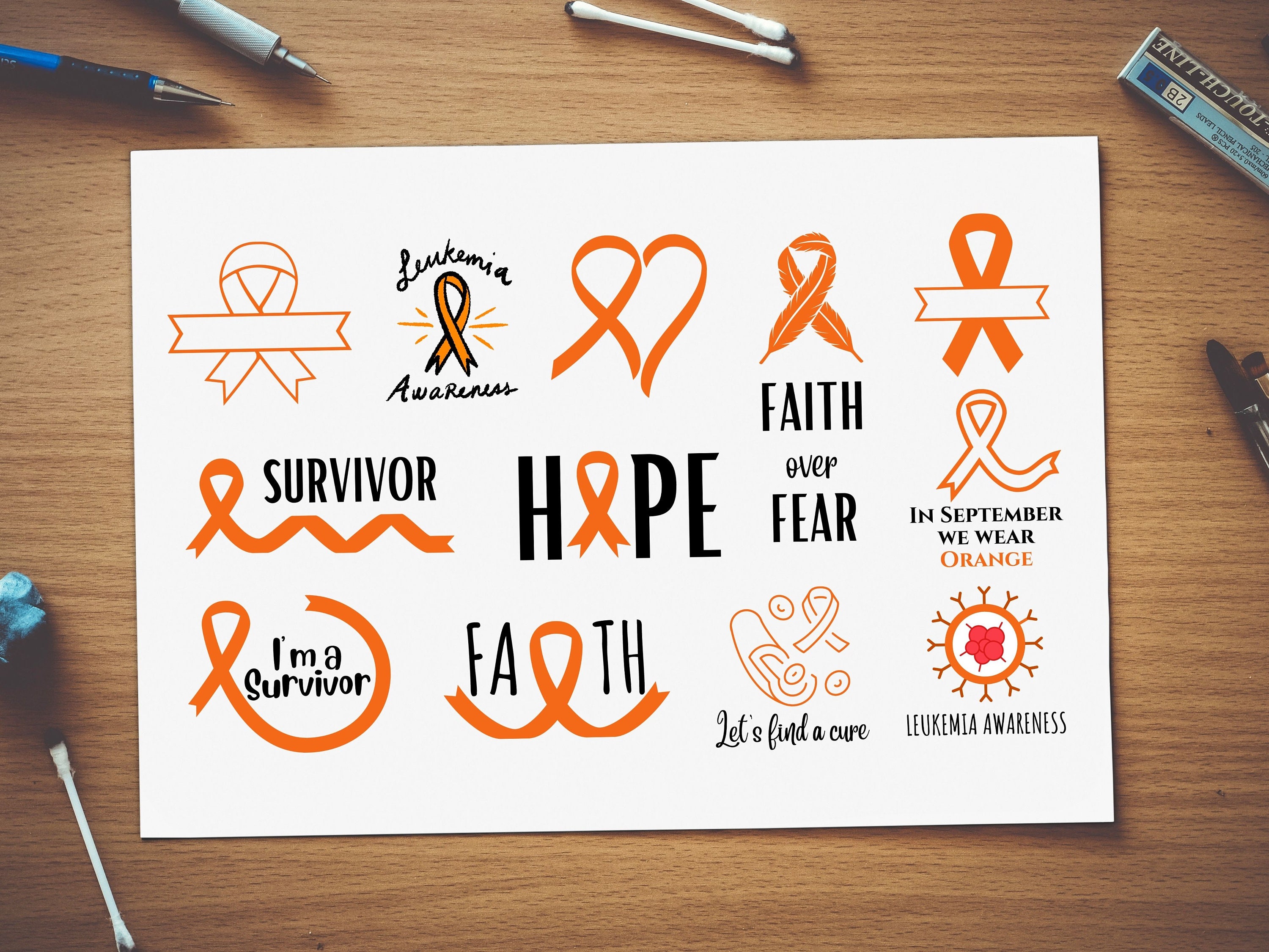 Leukemia Svg Bundle Leukemia Awareness Leukemia Cancer Svg - Etsy