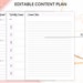Editable Content Planner, Printable Content Schedule, Printable Content ...