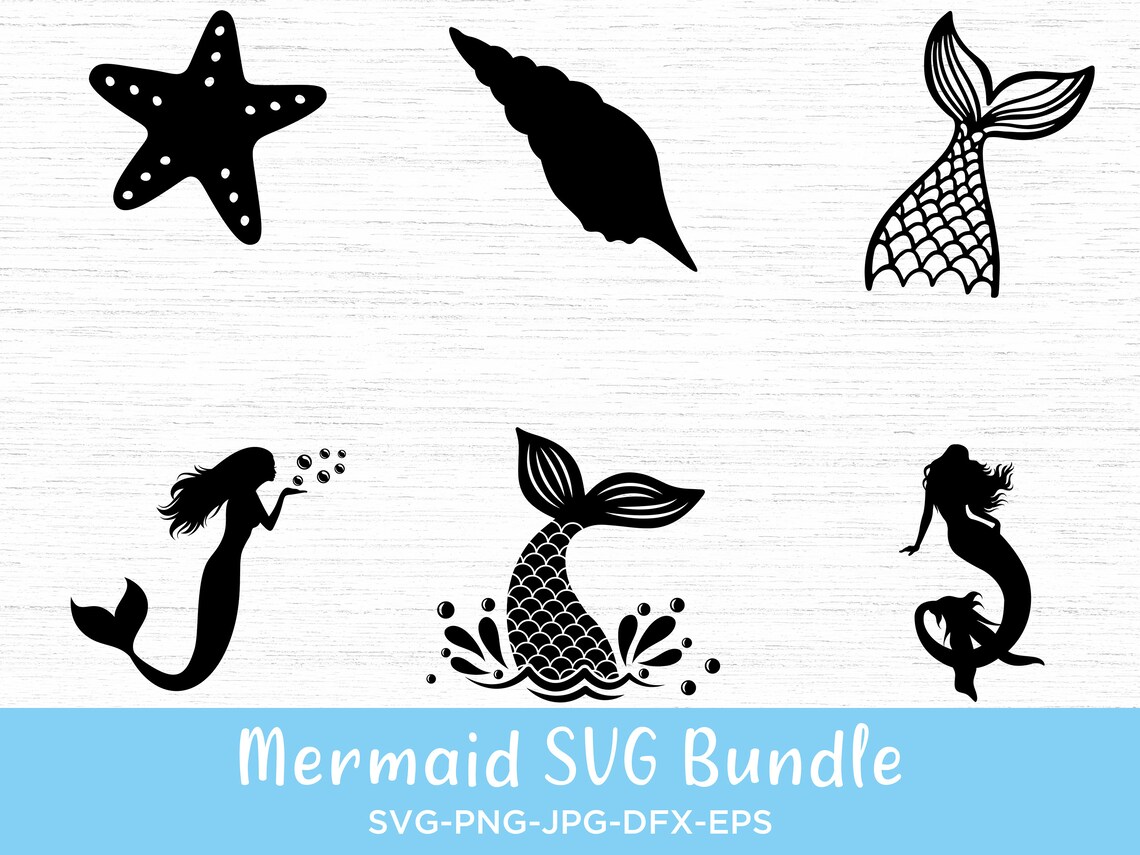Mermaid Svg Bundle Mermaid Clipart SVG Bundle Mermaid Svg - Etsy