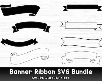 Banner Svg, Ribbon Svg Bundle, Ribbon Banner Svg Cut Files, Banners Svg ...