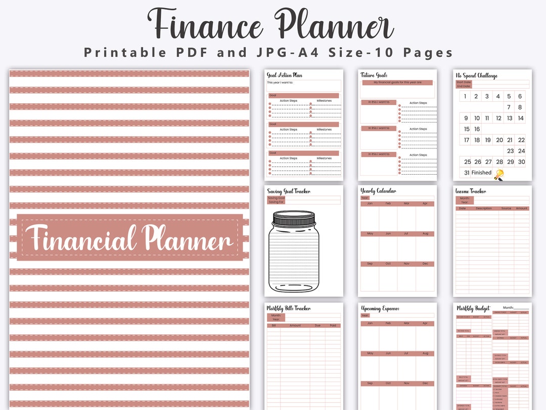 Finance Planner BUNDLE Budget Planner Templates, Financial Savings ...