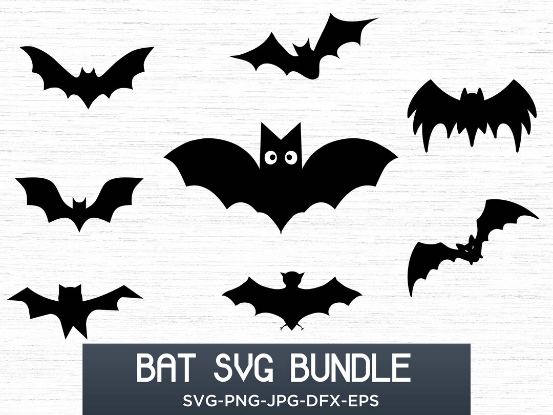 Bat SVG Bundle, Bat SVG, Png, Bats SVG, Flying Bats, Party Decors Svg ...