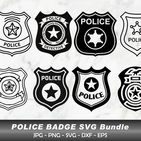 Police Badge Outline - Etsy
