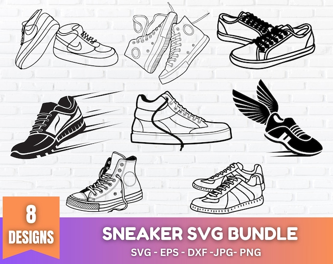 Sneaker Svg Bundle, Sneaker Svg, Sneaker Png, Sneakers, Sneaker ...