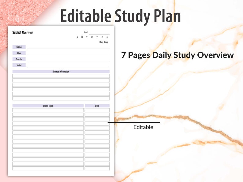 Editable Language Study Planner, Language Study Journal, Language Learner Printable, Study ...