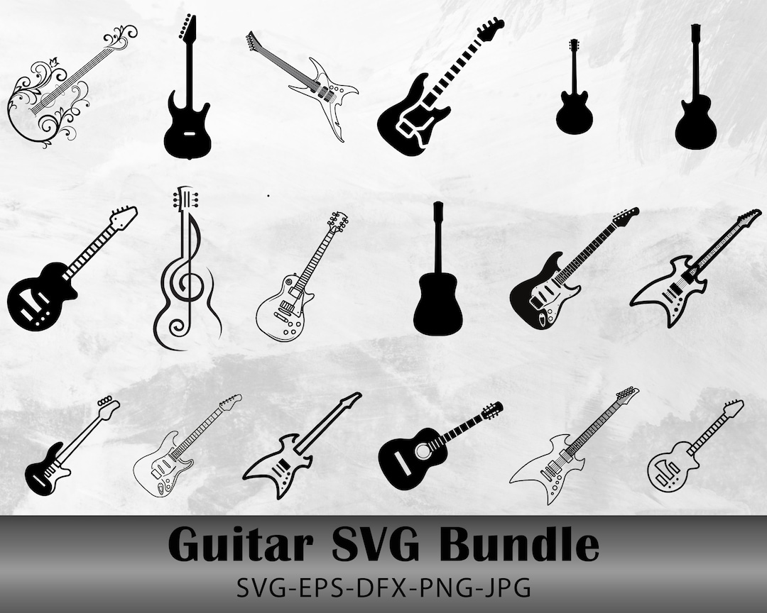 Guitar Svg Bundle, Guitar SVG, Guitar Note Svg, Music Svg Bundle ...