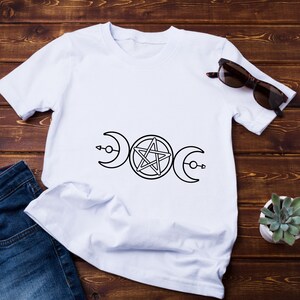 Triple Moon Enchantment, Mystical Triple Goddess Symbol, Triple Moon ...