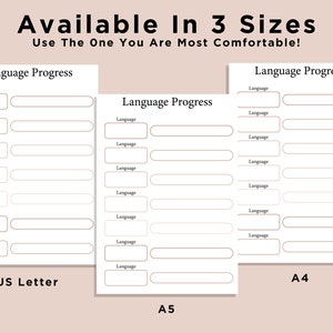 Printable Language Study Planner, Language Study Journal, Language ...