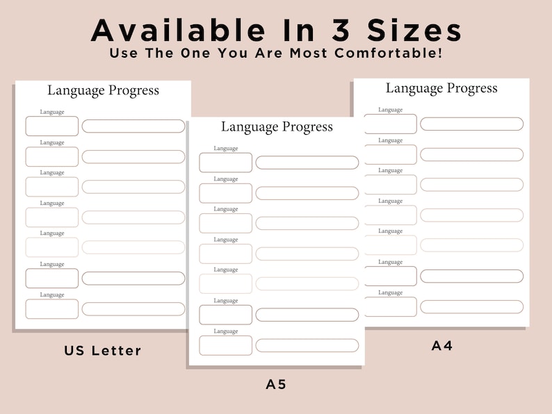 Printable Language Study Planner Language Study Journal - Etsy