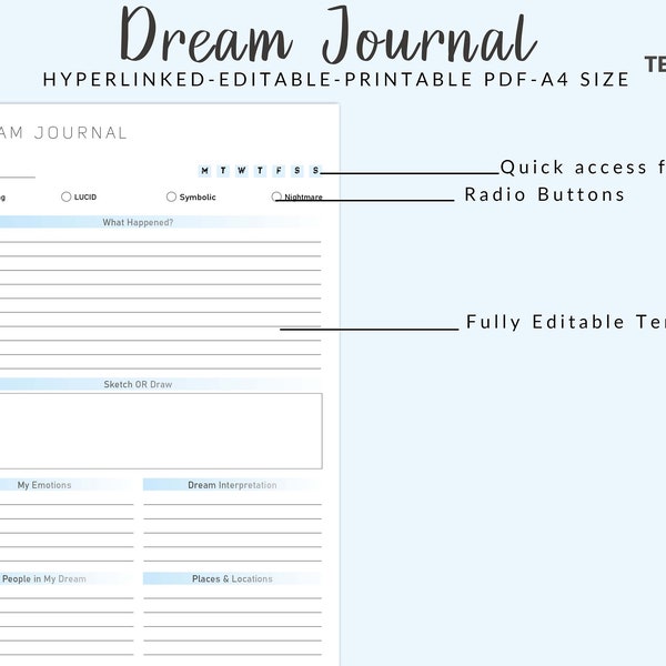 Dream Journal - Etsy