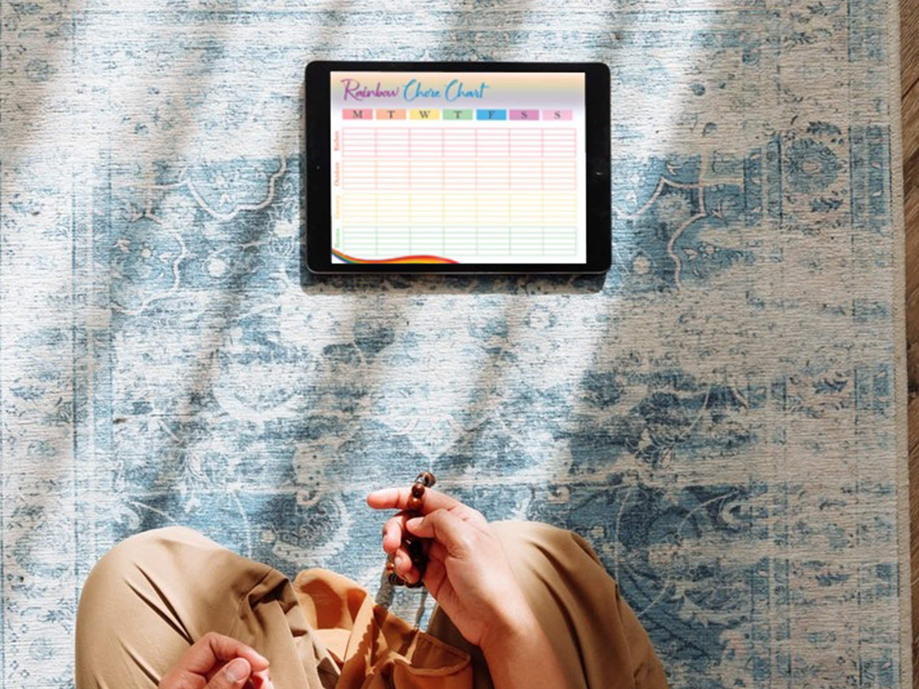 Printable Rainbow Chore Chart for Kids, Daily Chore Chart, Kids Routine ...