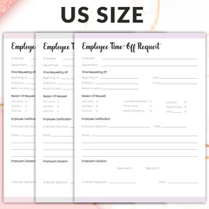 Printable Employee off Request, Employee Time-off Request Template ...