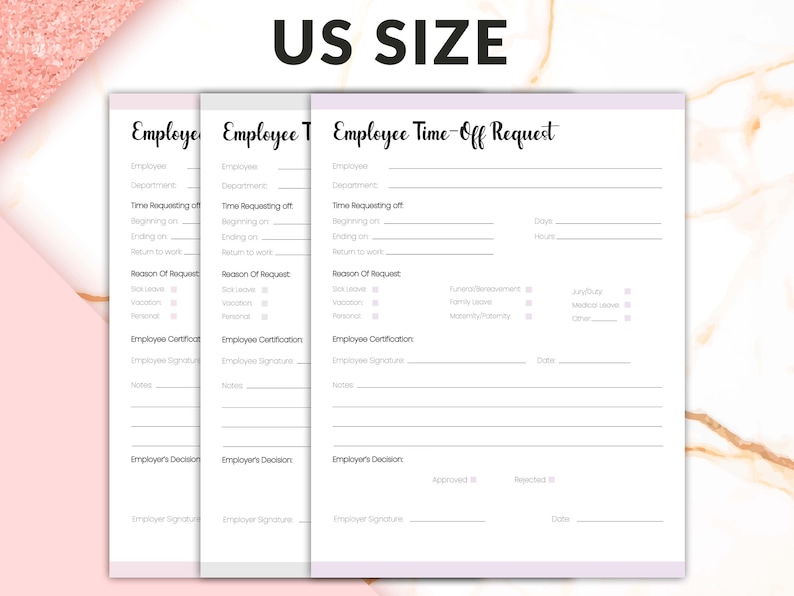 Printable Employee off Request, Employee Time-off Request Template ...