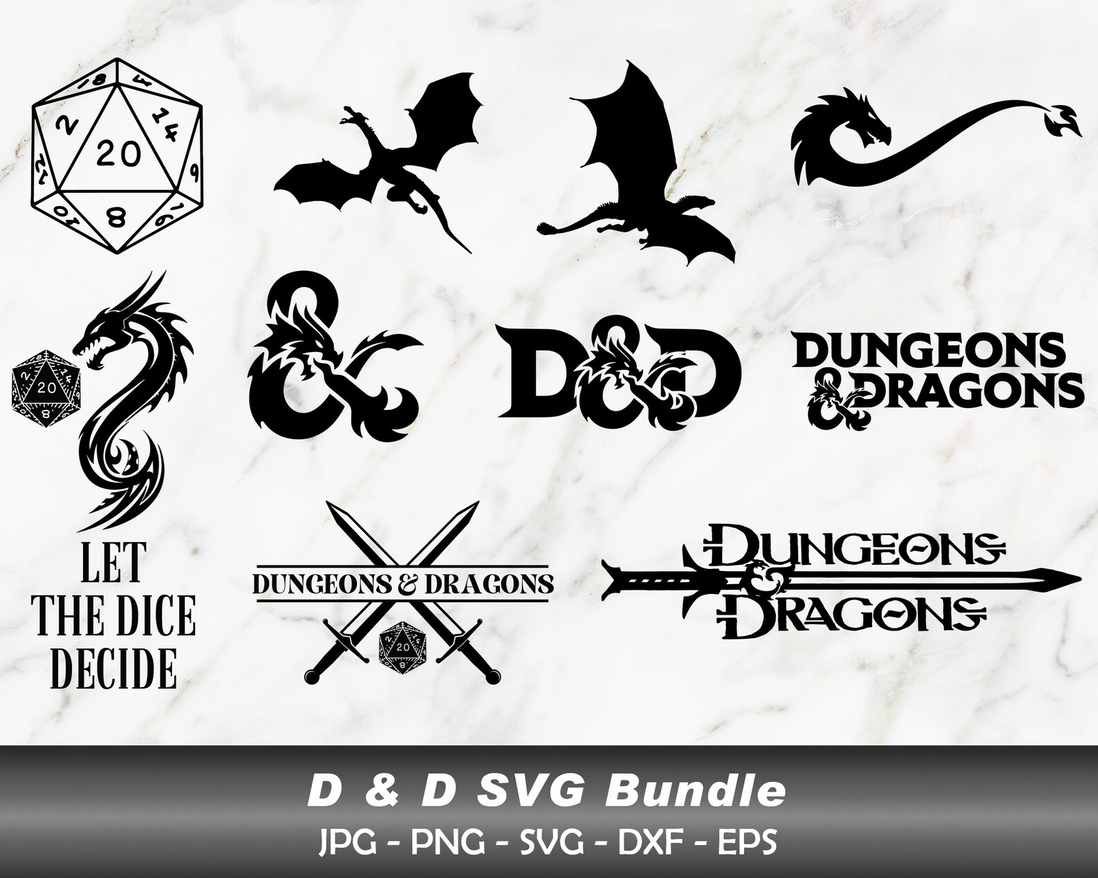 Dnd Svg Bundle, Dnd Png Bundle, Dnd Dxf Bundle, Dnd Silhouette Designs ...