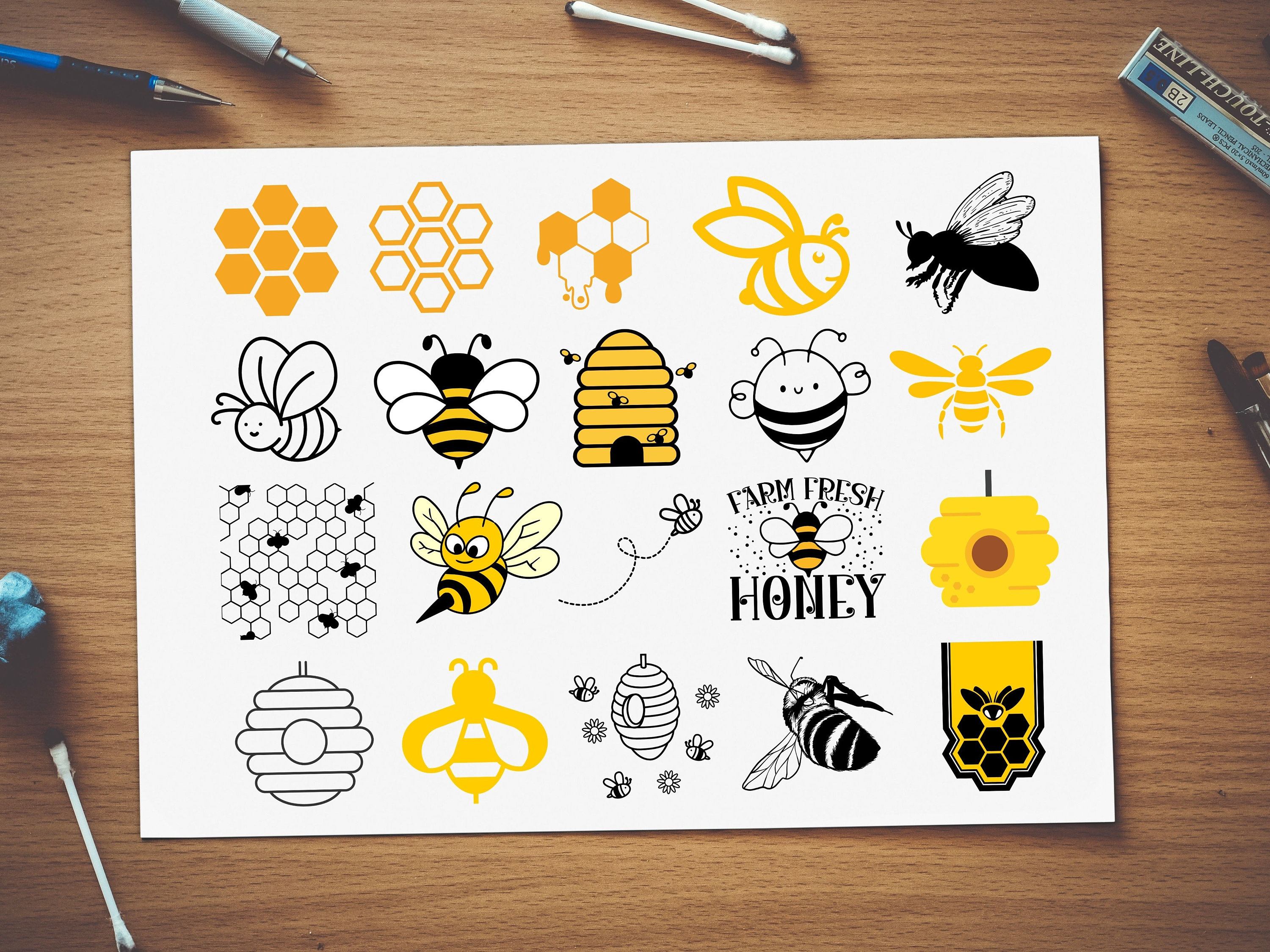 Bee Svg Bundle Bee Svg Bee Png File Honeybee SVG Queen Bee Svg - Etsy