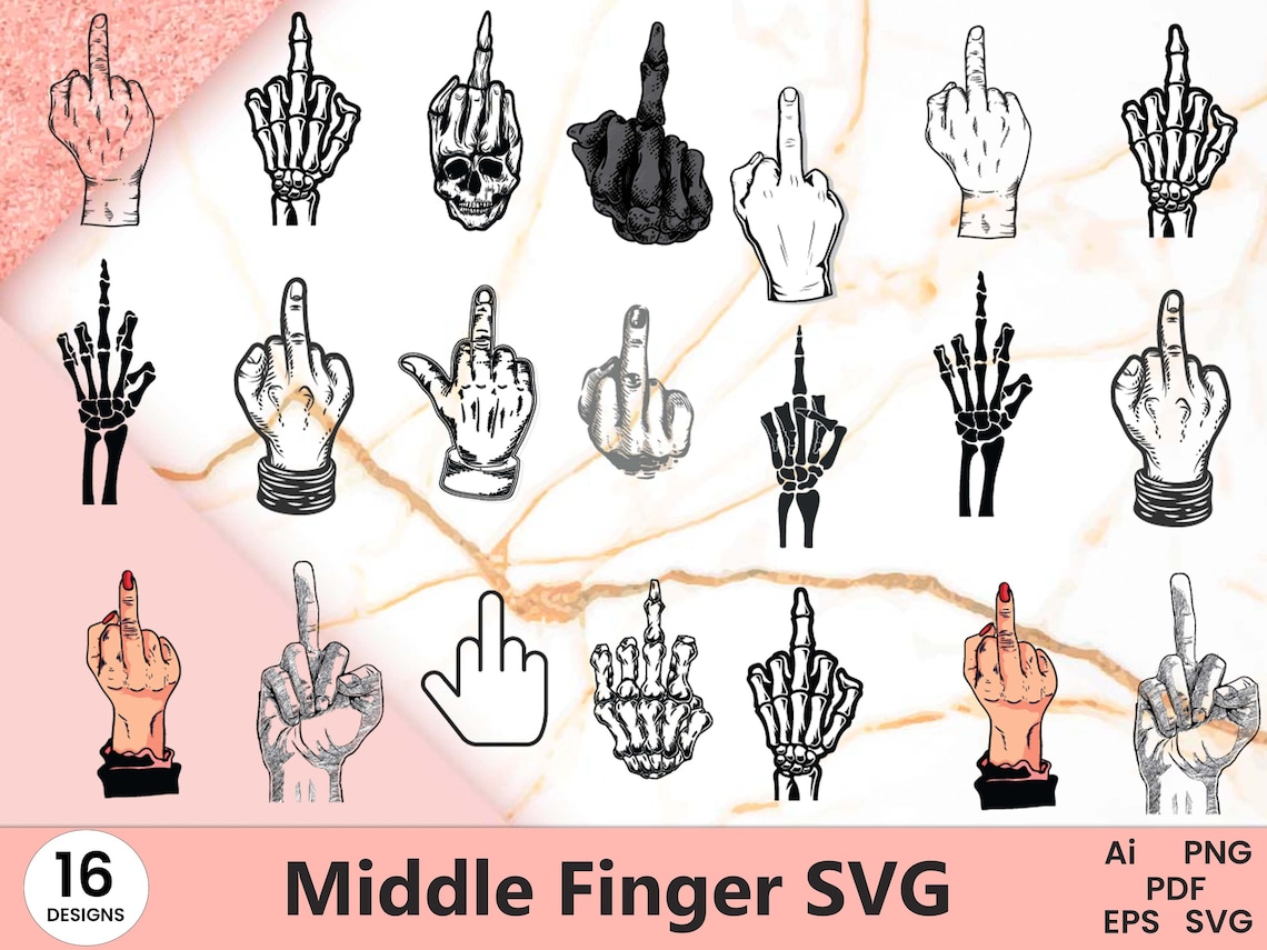 Middle Finger Svg,middle Finger Cricut, Middle Finger Png,middle Finger ...