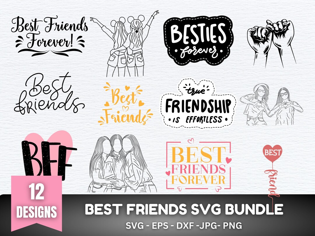 Best Friends Svg Bundle, Friendship Svg Bundle, Friends Svg, Friendship ...