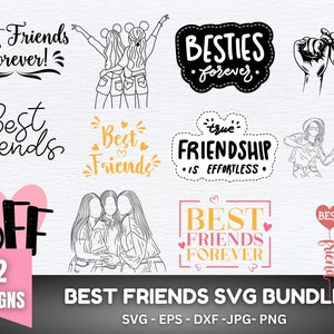 Best Friends Svg Bundle, Friendship Svg Bundle, Friends Svg, Friendship ...