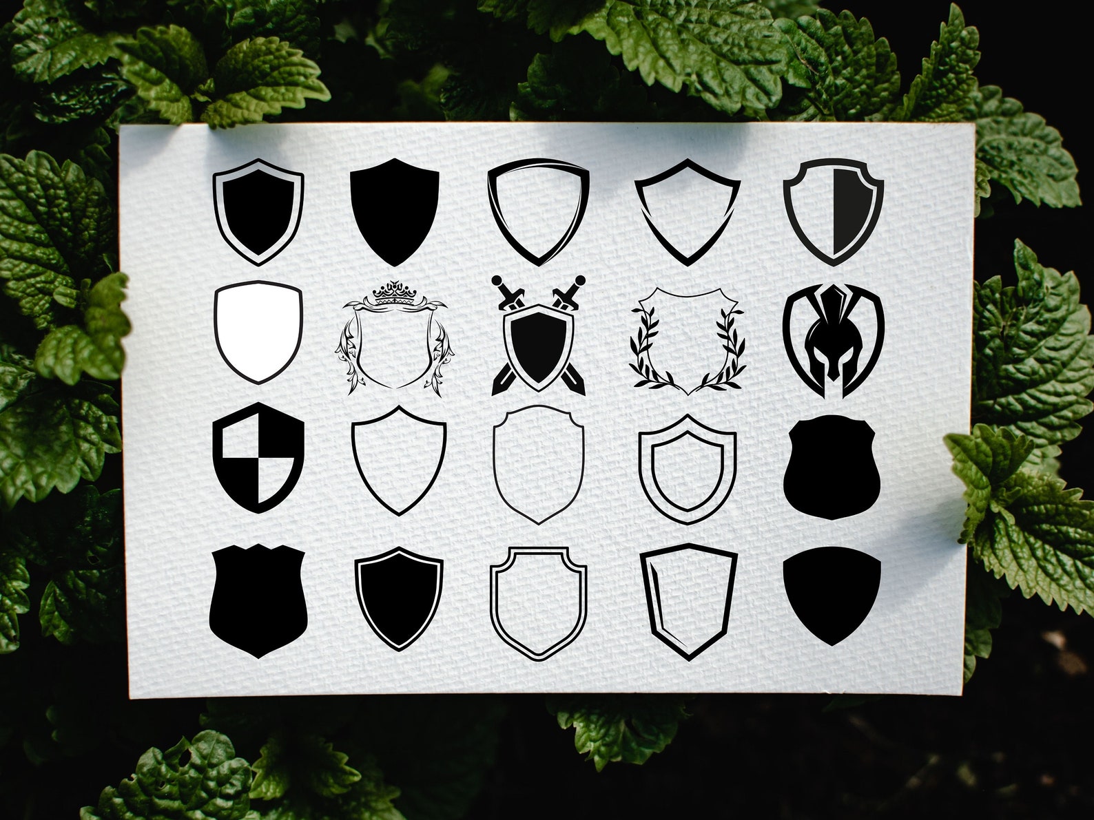 Shield Svg BUNDLE, Flowery Shield SVG, Shield PNG, Shield Clipart ...