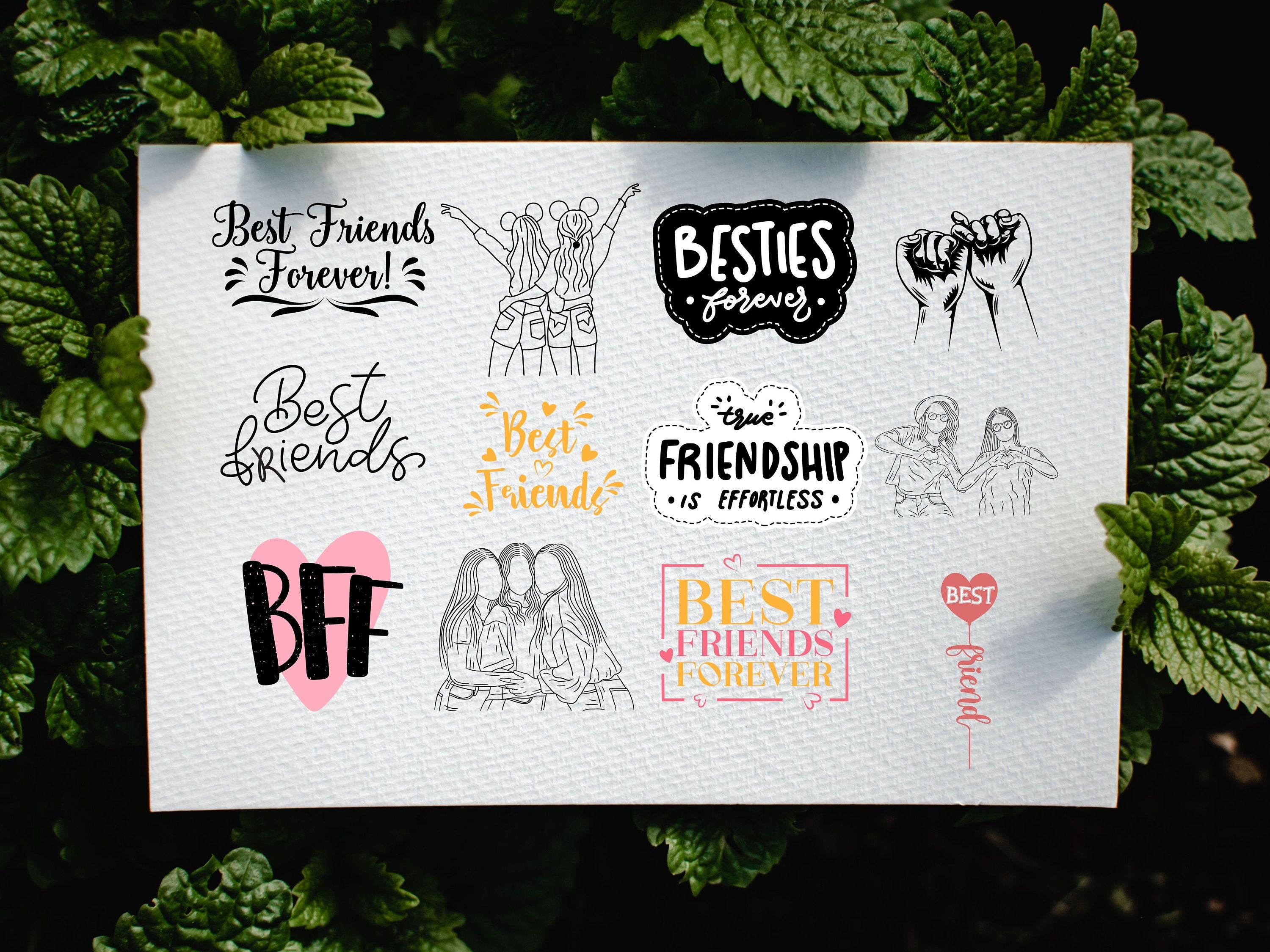 Mejores amigos svg paquete amistad svg paquete amigos svg - Etsy México