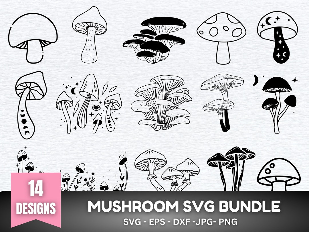 Mushroom SVG Bundle, Mushroom Png, Magic Mushroom Svg, Red Mushroom Svg ...