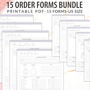 15 Printable Order Forms Bundle, Order Form Template Printable ...