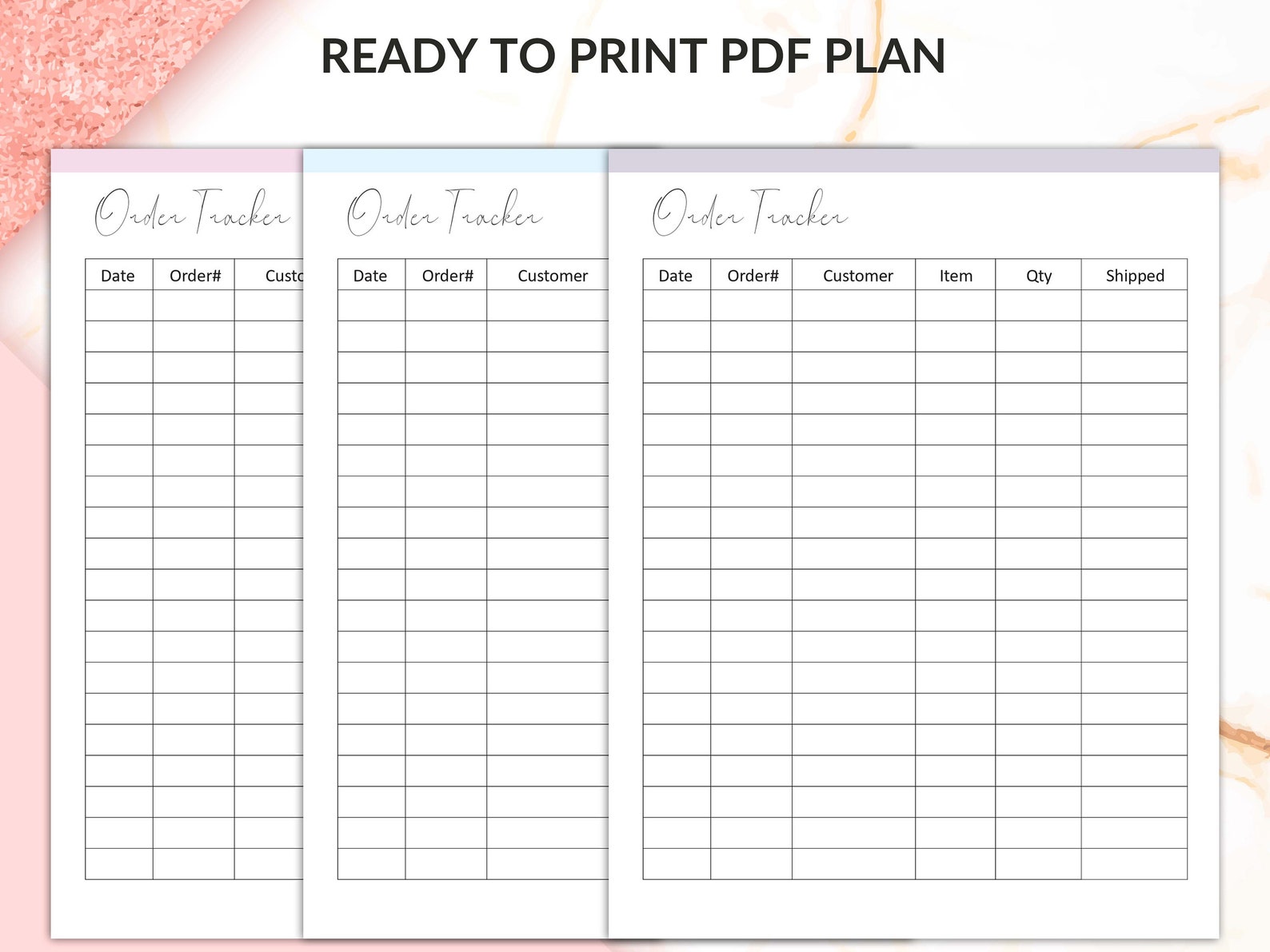 45 Printable Order Forms Bundle, Order Form Template Printable ...