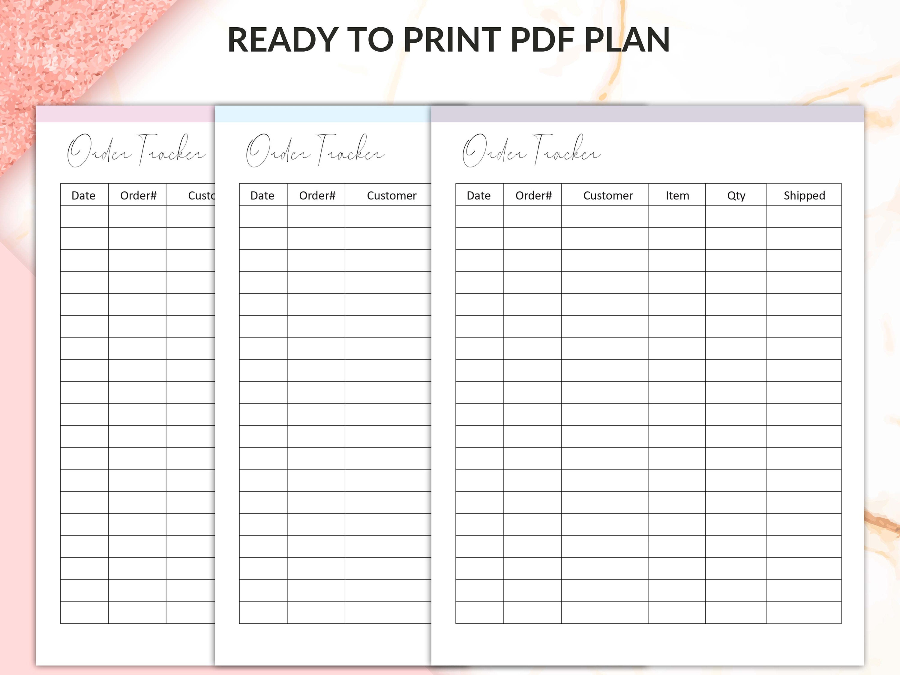 45 Printable Order Forms Bundle, Order Form Template Printable ...