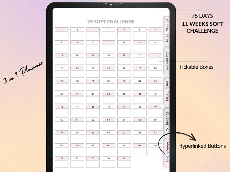 Editable 75 SOFT Challenge, Printable 75 SOFT Challenge, 75soft ...