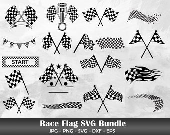 Racing Flag Svg, Race Flag Svg Bundle, Race Flag Clipart, Racing Flag ...