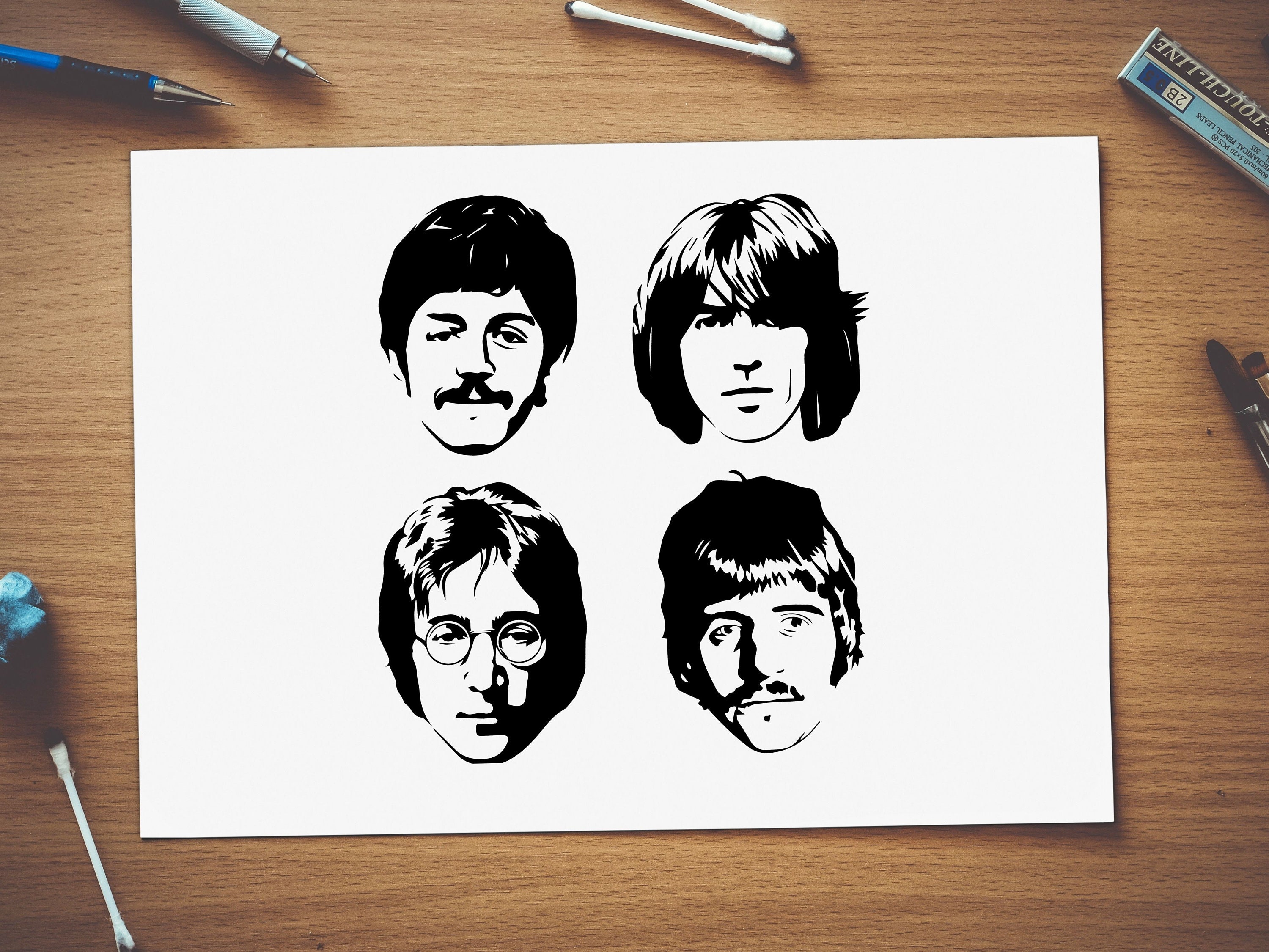 The Beatles SVG Bundle, the Beatles Svg, the Beatles Png, Music SVG Svg ...