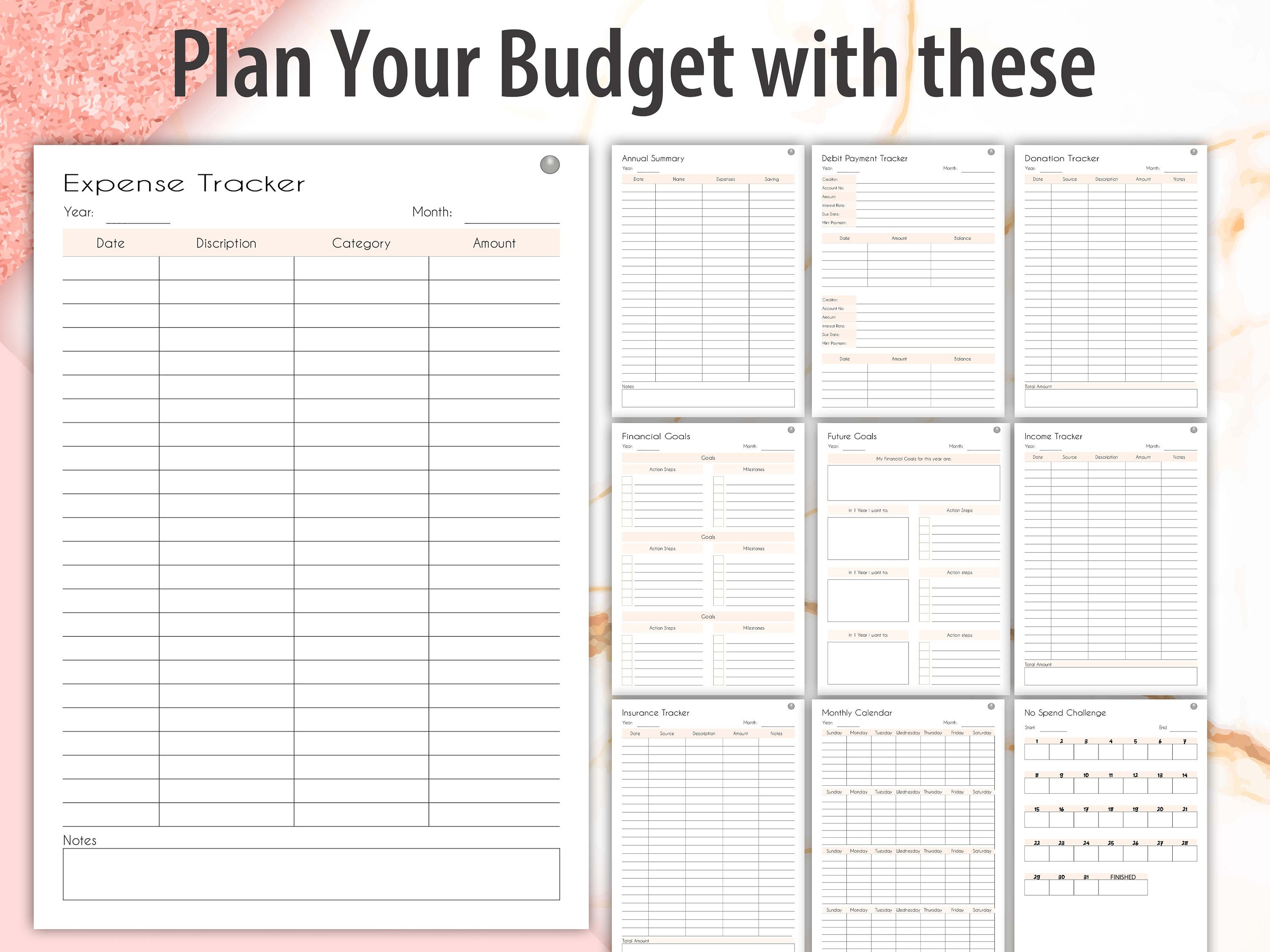 PAYCHECK BUDGET Planner, Budget Planner Template, Paycheck Budget ...