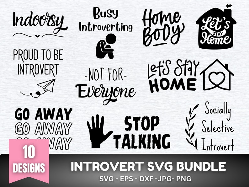 Introvert Svg Bundle Introvert Svg Introvert Png Quote Svg - Etsy