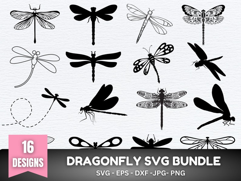 Dragonfly SVG Bundle, Dragonfly Vector, Dragonflies Svg, Dragonfly Svg ...