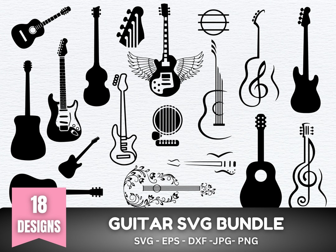 Guitar Svg Bundle, Guitar SVG, Guitar Note Svg, Music Svg Bundle ...