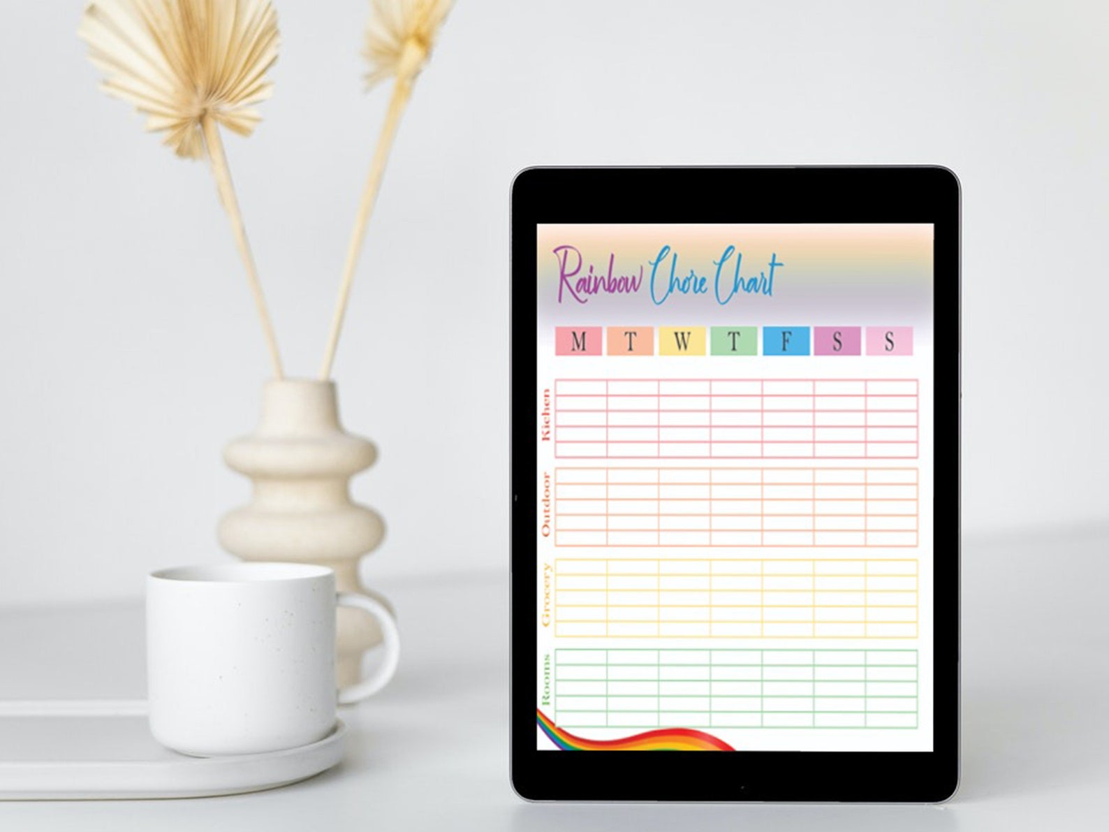 Printable Rainbow Chore Chart for Kids Daily Chore Chart - Etsy