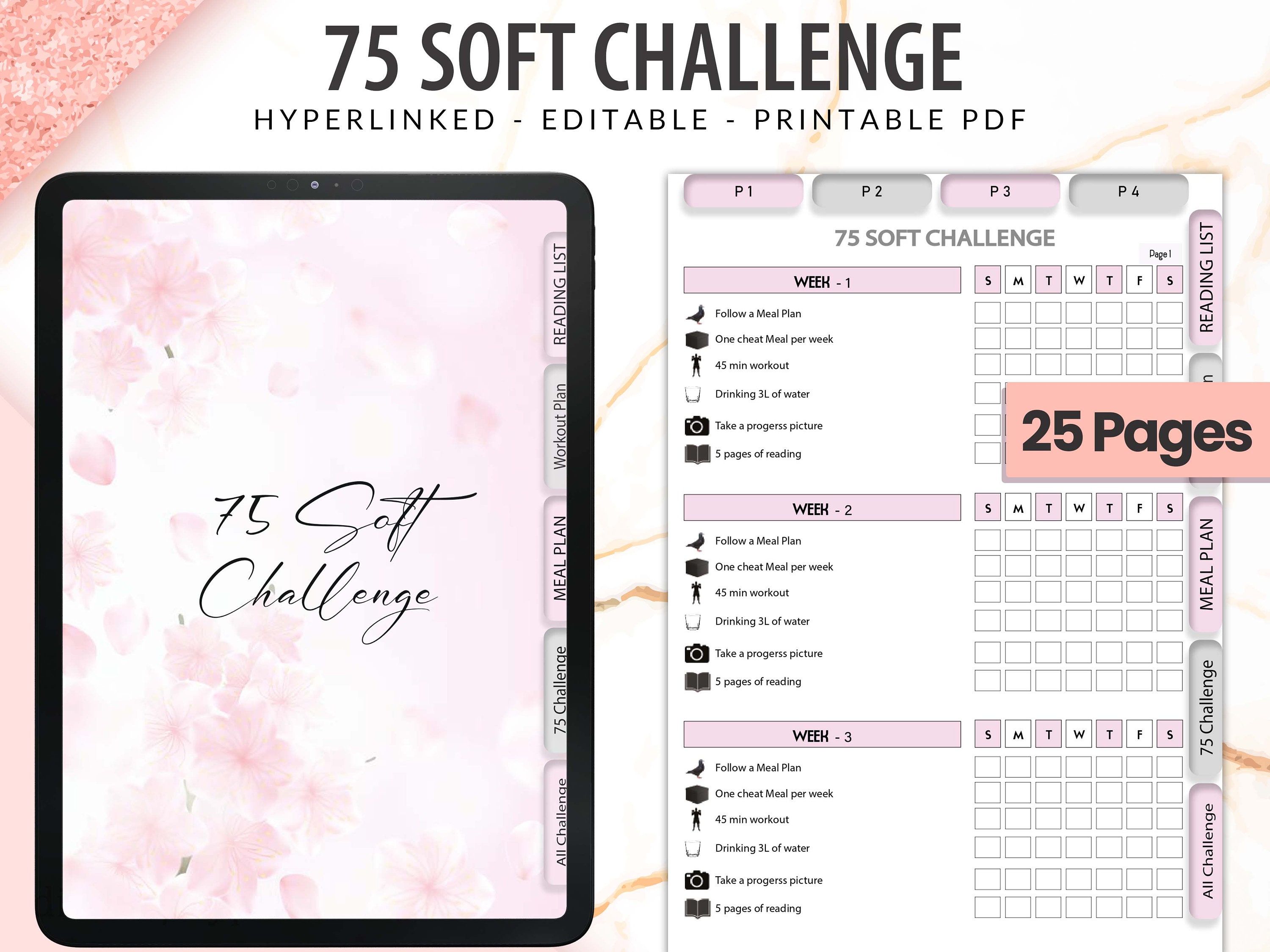 Editable 75 SOFT Challenge, Printable 75 SOFT Challenge, 75soft ...