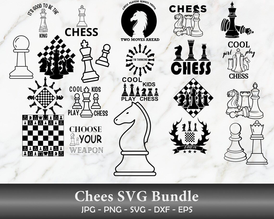 Chess SVG Bundle , Chess PNG Bundle, Chess Game Svg, Chess Figures Svg ...