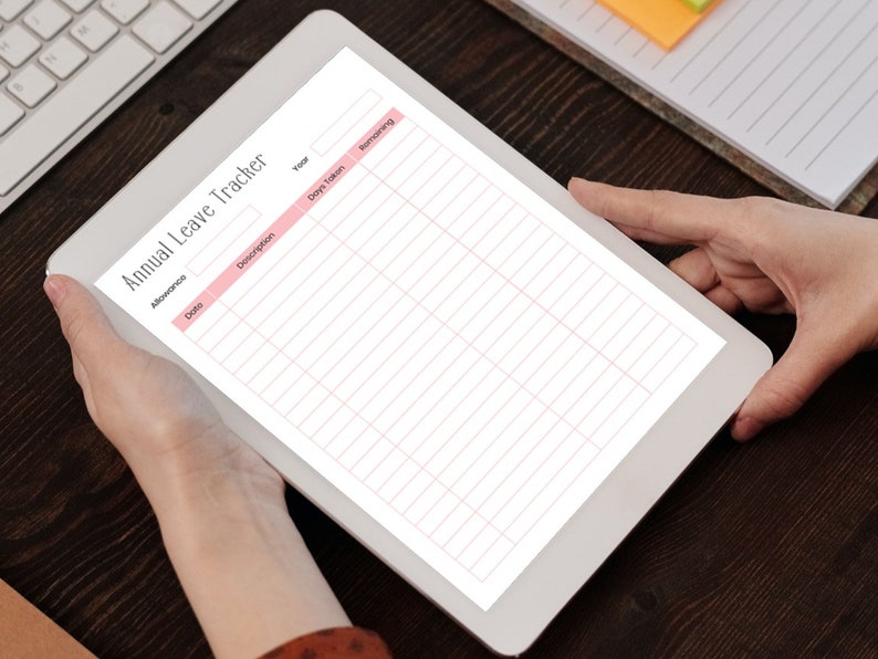 Printable Annual Leave Tracker, Annual Leave Plan, Leave Tracker ...
