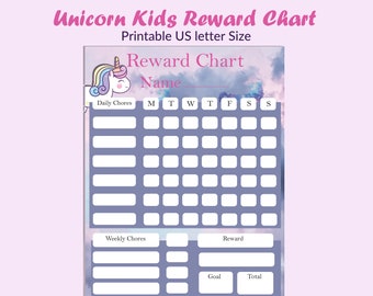 Printable Rainbow Chore Chart for Kids, Daily Chore Chart, Kids Routine ...