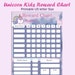 Printable Unicorn Reward Chart for Kids, Daily Chore Chart, Kids ...