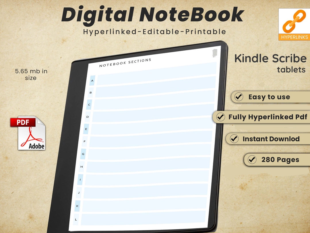 Kindle Scribe Digital Notebook, Kindle Scribe Planner, Kindle Scribe ...