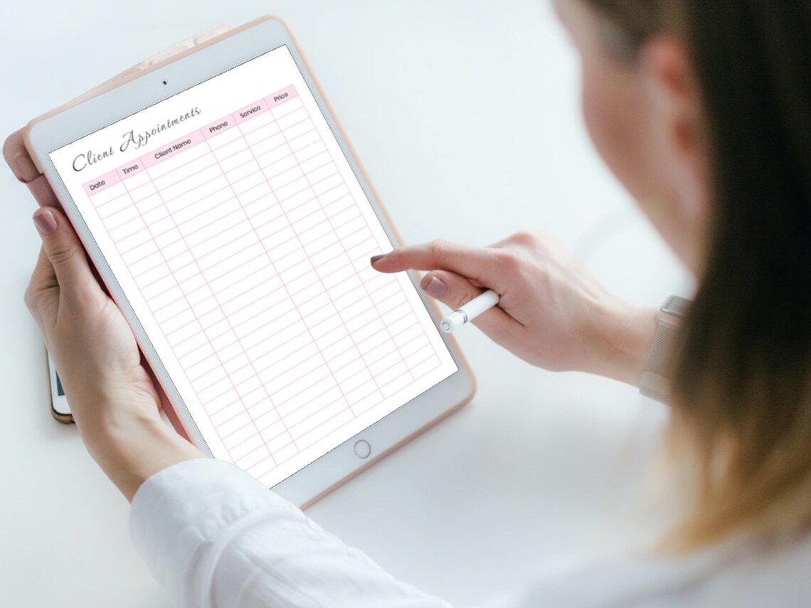 Client Appointment Tracking Printable, Simple Appointment Tracker ...
