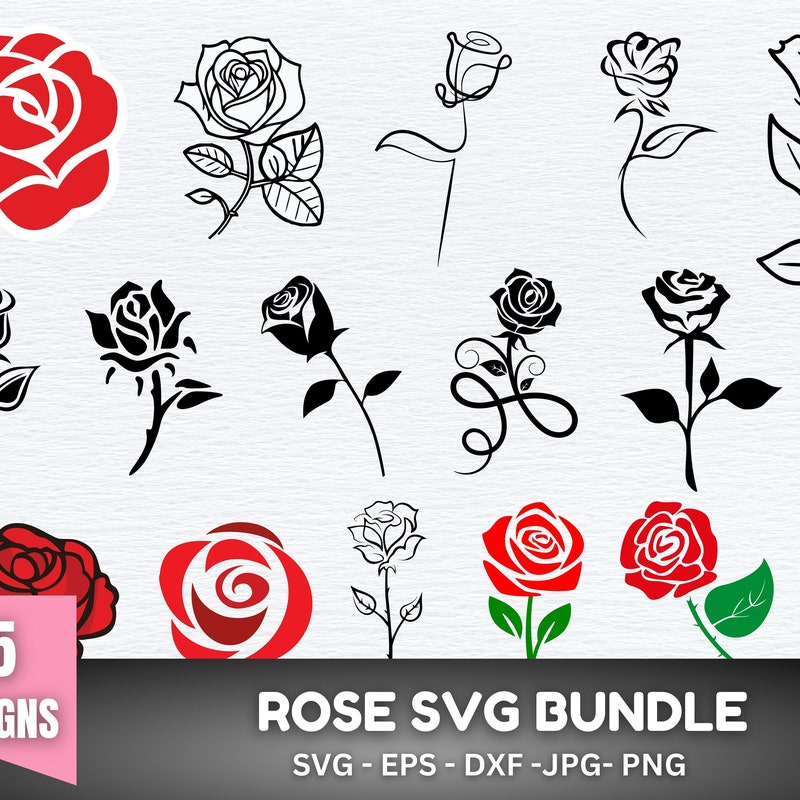 Rose Svg - Etsy