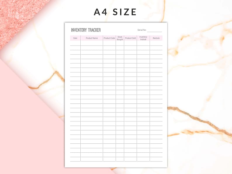 Editable Inventory Log, Inventory Tracker, Product Inventory, Inventory ...