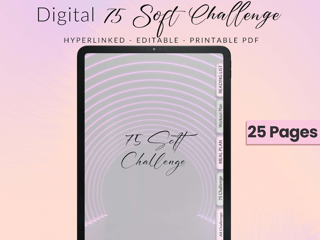 Editable 75 SOFT Challenge, Printable 75 SOFT Challenge, 75soft ...