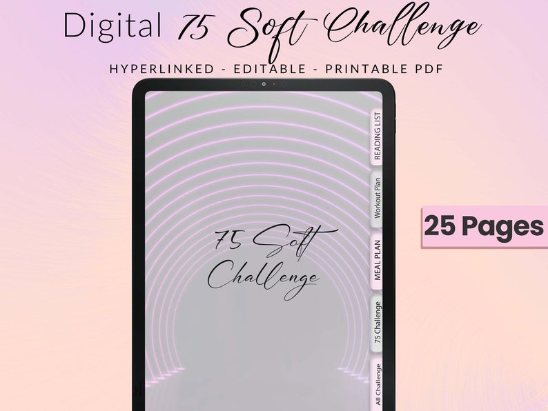 Editable 75 SOFT Challenge, Printable 75 SOFT Challenge, 75soft ...