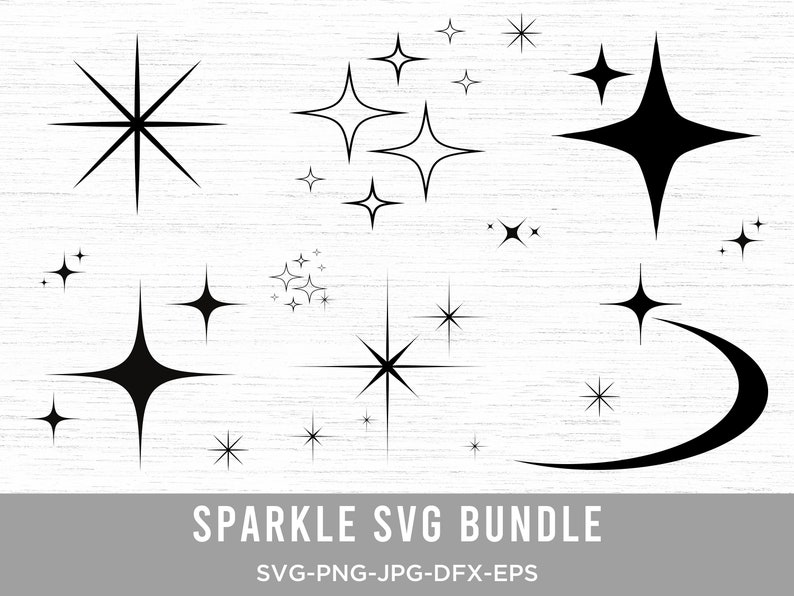Sparkle Svg Bundle Sparkle Cut File Sparkle Clipart Bright - Etsy