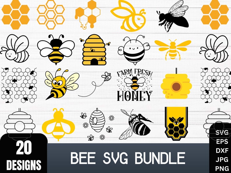 Bee Svg Bundle Bee Svg Bee Png File Honeybee SVG Queen Bee Svg - Etsy